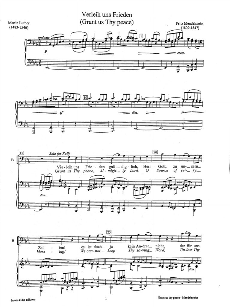 Grant Us Thy Peace | PDF