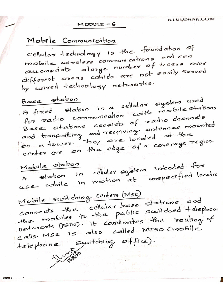 Electronics Notes Mobile Communication | PDF