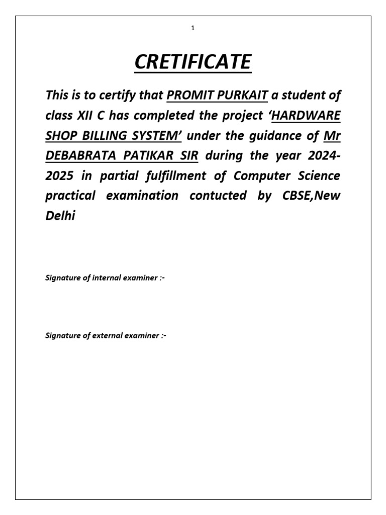 Hardwareshopmanagementsystem 1 Pdf Computer Science Computing