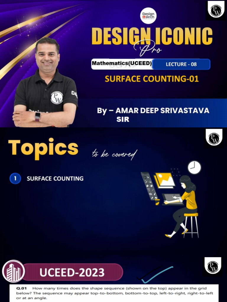 Mathematics (UCEED) 08 - Class Notes - Design Iconic Pro 2025 Batch | PDF