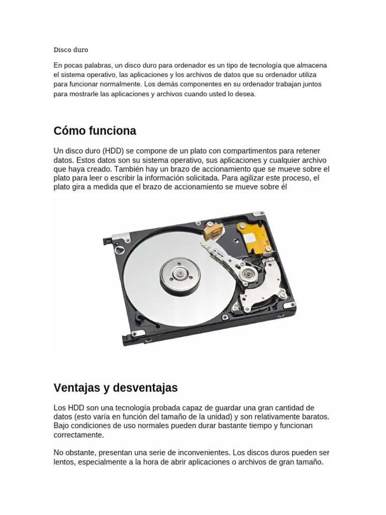 Disco duro | PDF | Disco duro | Memoria USB