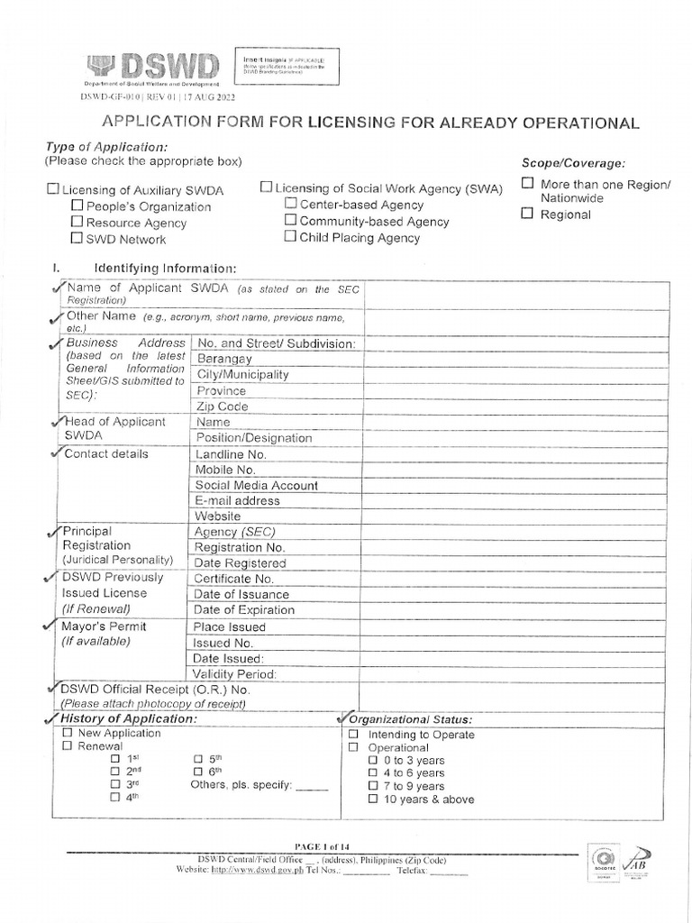 Lic MC 21 2022 ANNEX-R Application-Form Licensing Already-Operational | PDF