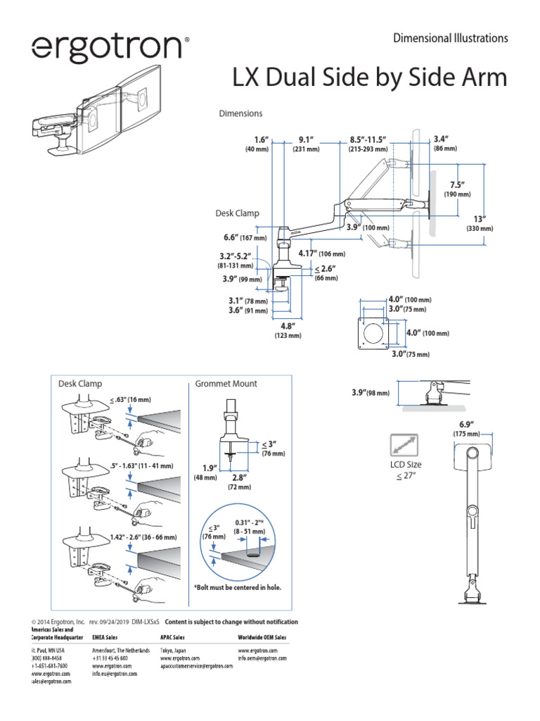 ergotron-lx_side_by_side-datasheet | PDF