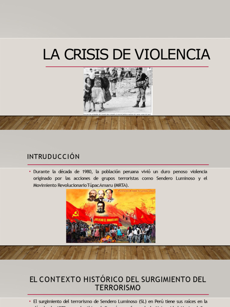 La Crisis De Violencia Pdf Gobierno Perú