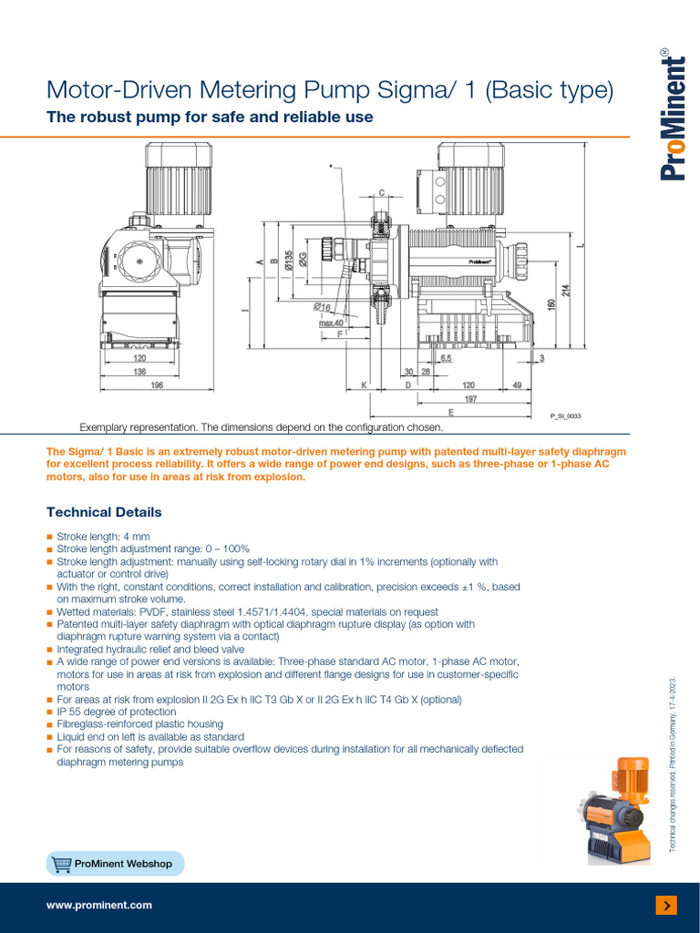 Prominent Flyer Sigma 1 Basis Type Motor Driven en | PDF | Pump ...