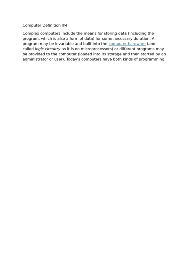 Computer Definition 4 Pdf