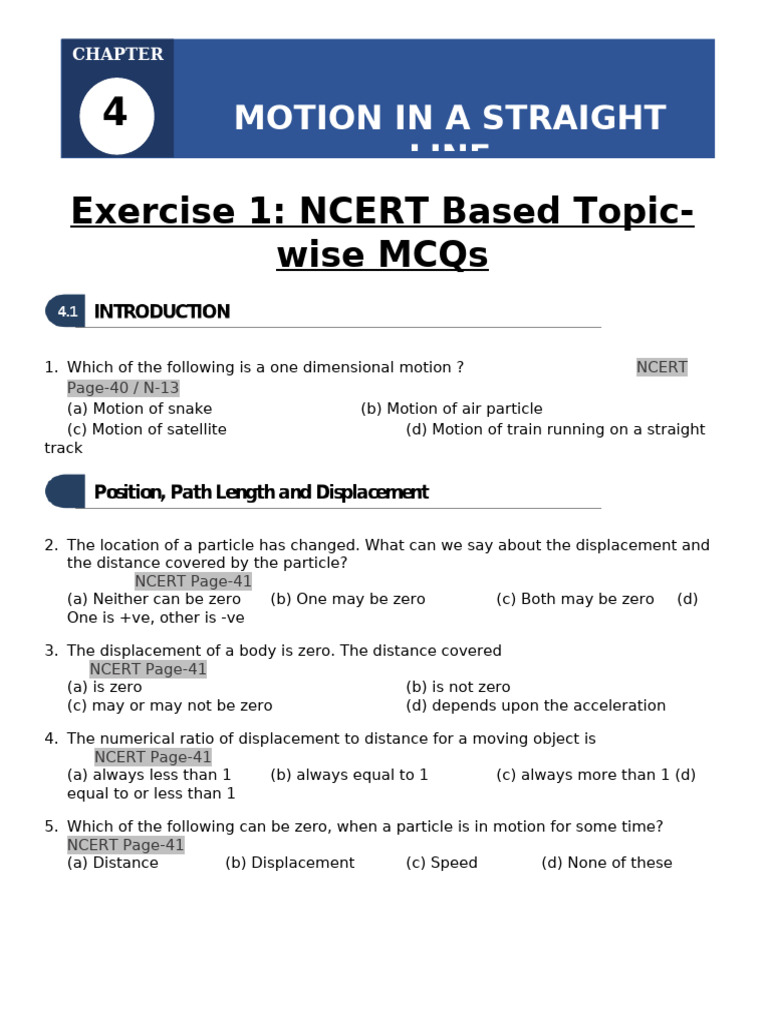 Motion in A Straight Line 2 | PDF | Acceleration | Velocity