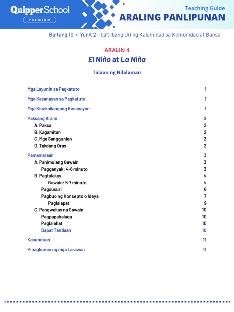 ME AP 10 Q1 0204 El Niño at La Niña A TG | PDF