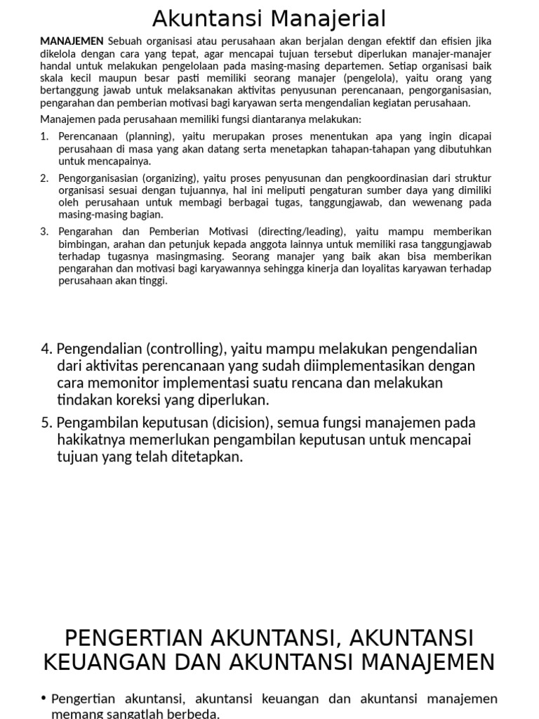 Akuntansi Manajerial | PDF