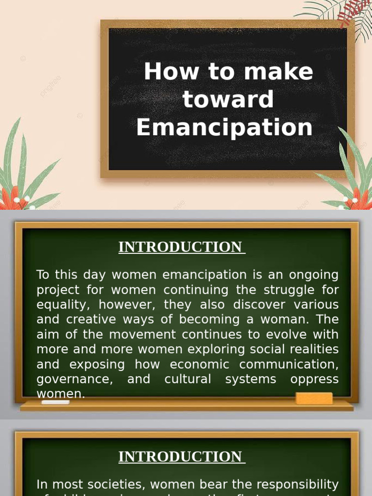 Ethics - Working Toward Emancipation | PDF | Gender Studies | Feminism