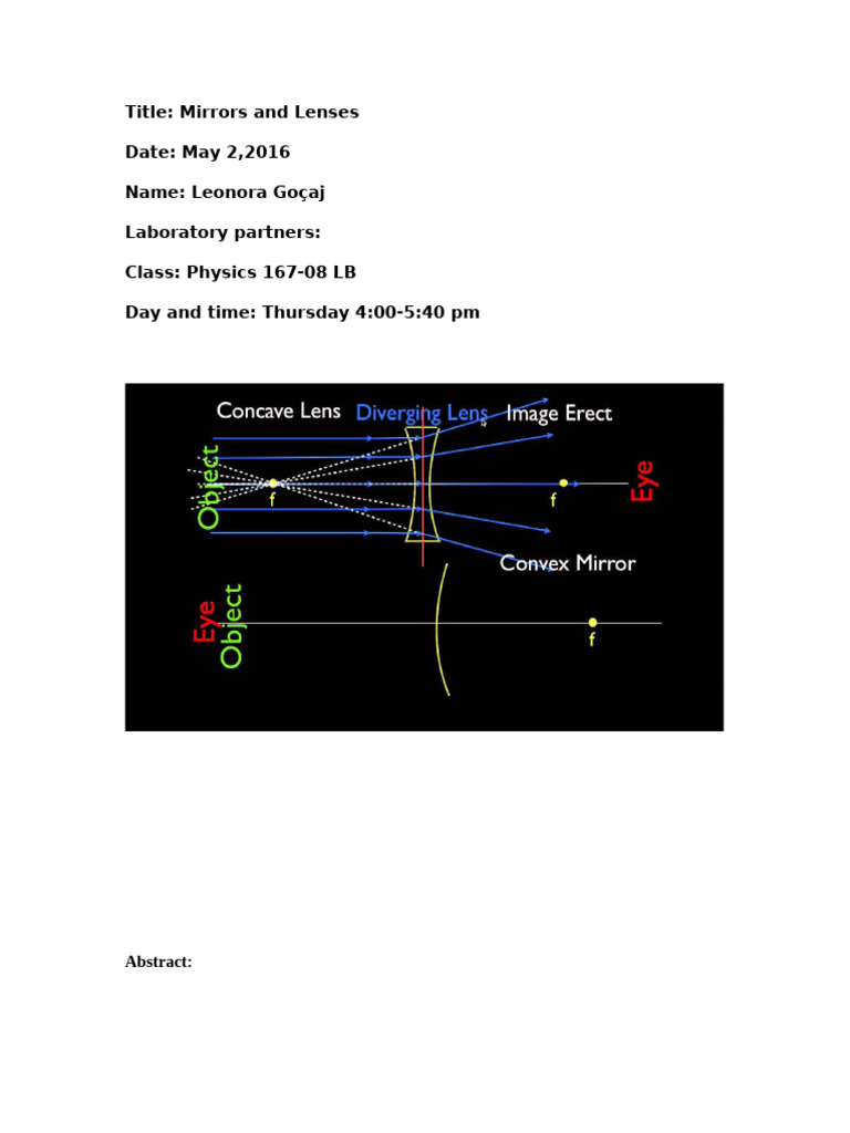 8.Mirrors and Lenses | PDF | Mirror | Optics