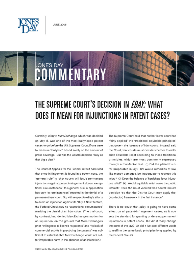 Supreme Court eBay | PDF | Injunction | Justice