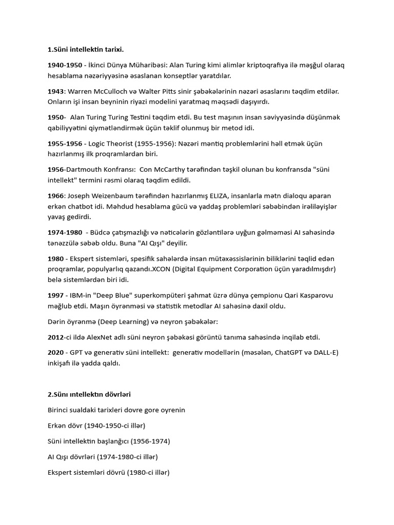 Süni İntellekt | PDF