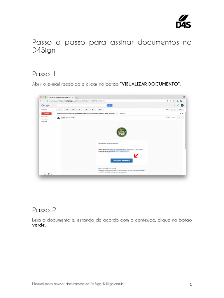 Passo A Passo para Assinar Documentos Na D4Sign | PDF