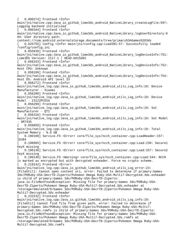 lime3ds_log.old | PDF | Encryption | Computer Engineering