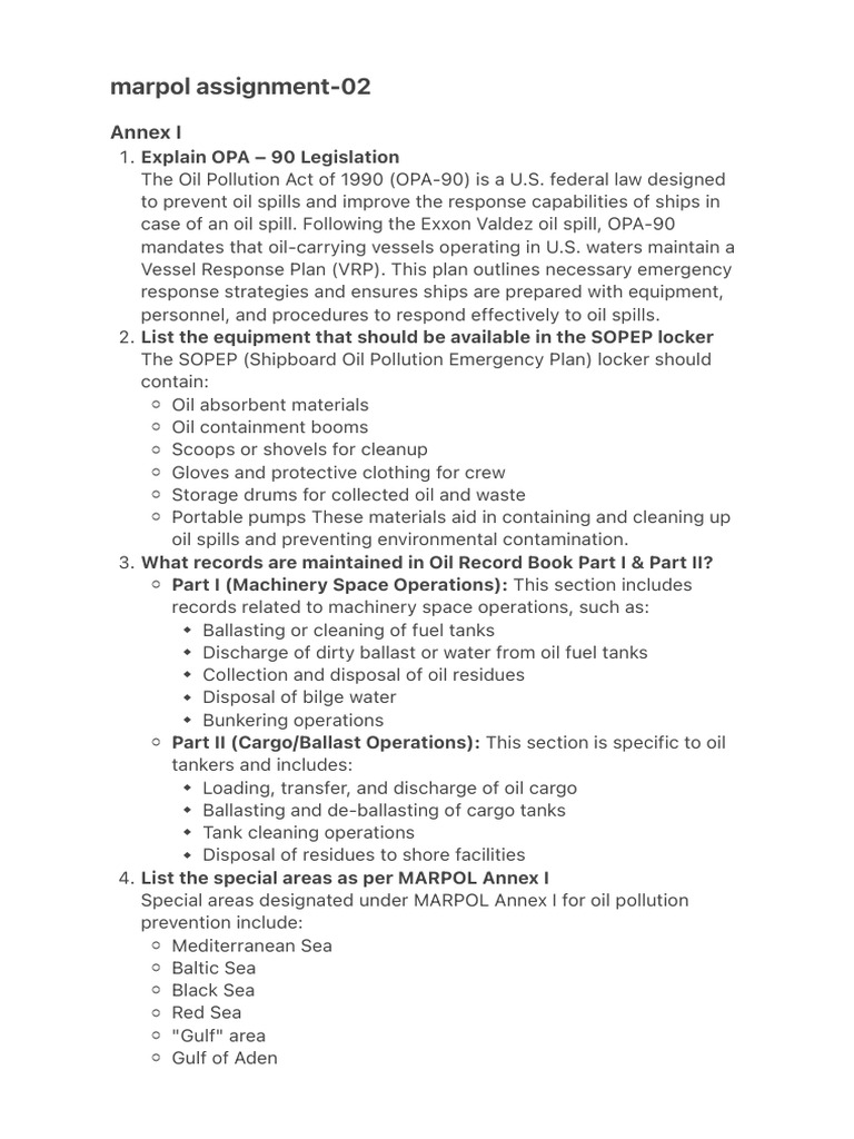 marpol assignment-02 | PDF | Pollution | Environmental Issues
