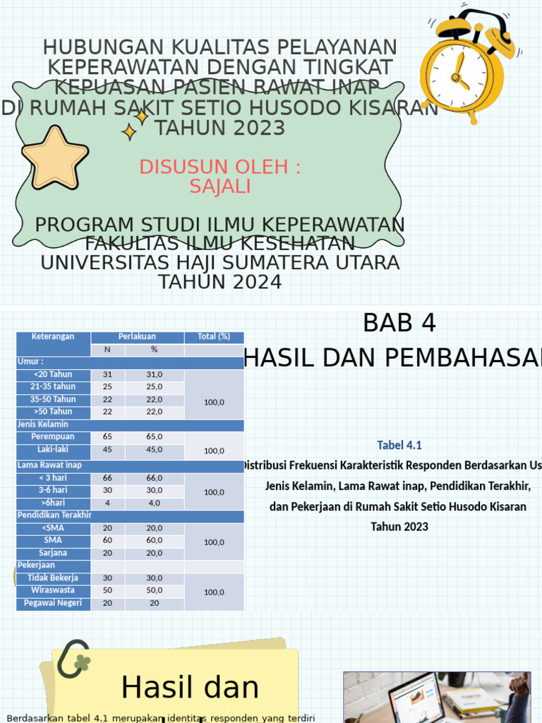 Hubungan Kualitas Pelayanan Keperawatan Dengan Tingkat Kepuasan Pasien Rawat Inap Di Rumah Sakit ...