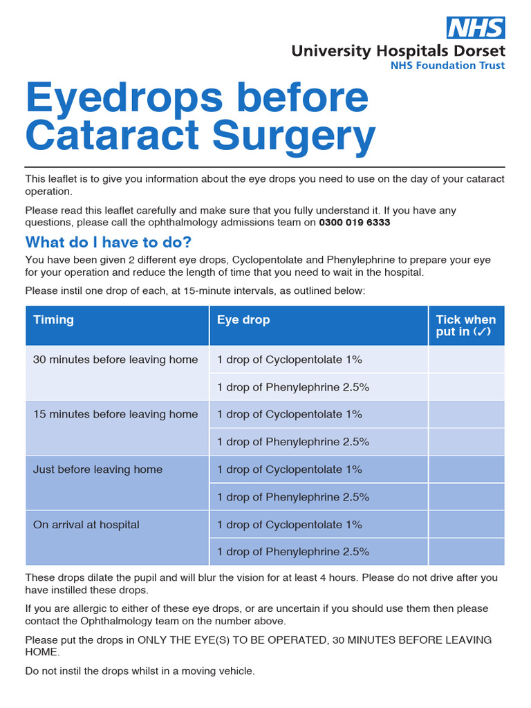 Eye-drops-before-cataract-surgery | PDF | Senses | Medicine