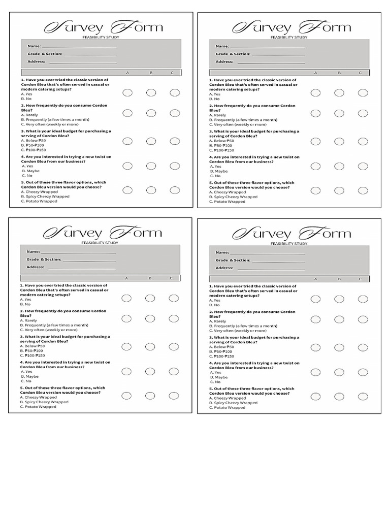Survey Form | PDF