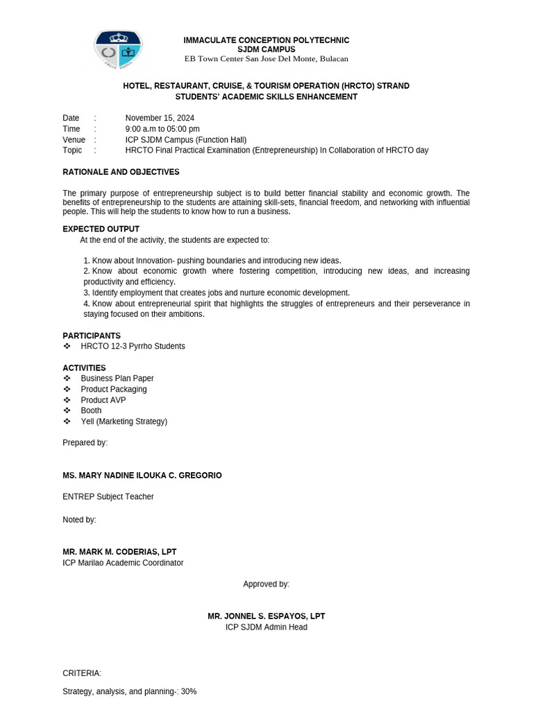 Entrep PROPOSAL SJDM | PDF