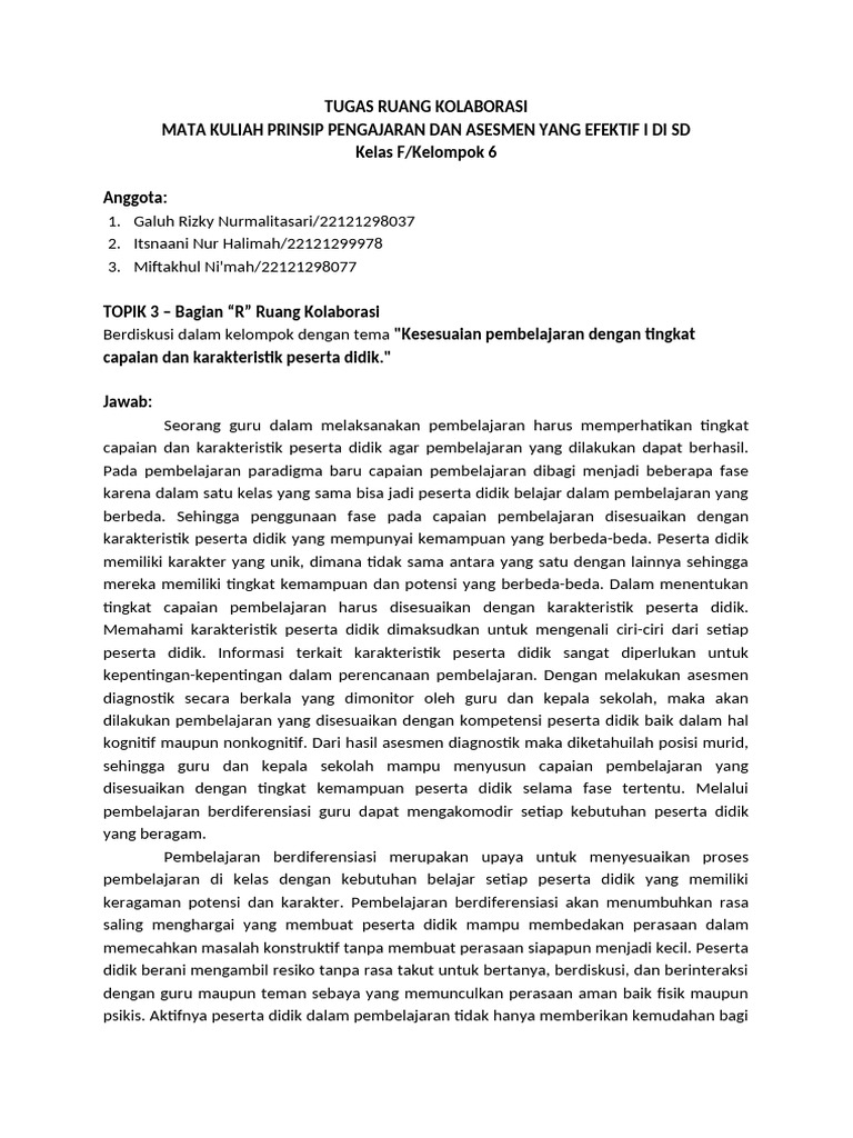 Tugas T3 Ruang Kolaborasi | PDF