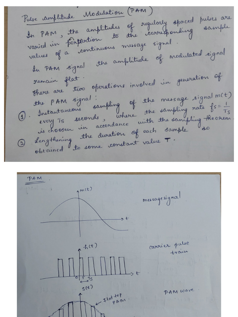 PAM and TDM Pcs Module 4 Notes | PDF | Sampling (Signal Processing ...