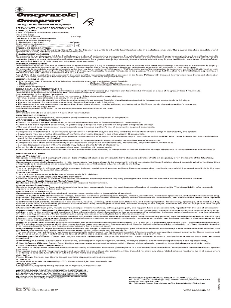 Omepron Vial | PDF