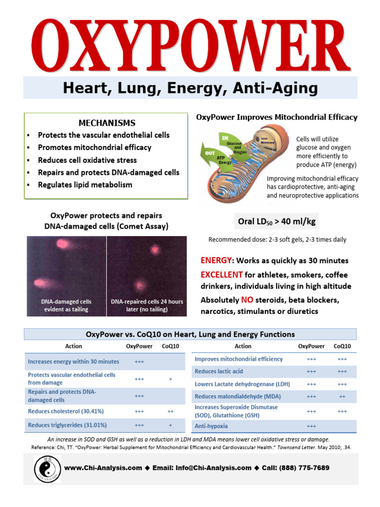 ChiFlyer-OxyPower 2 | PDF | Superoxide Dismutase | Mitochondrion