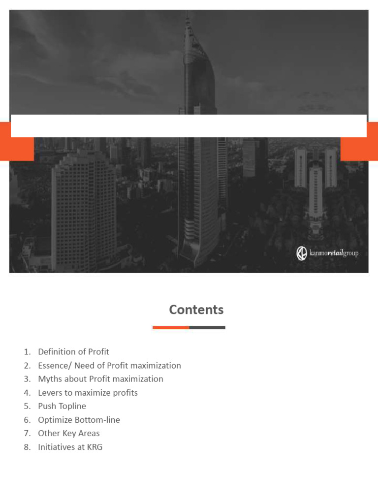 Profit Maximization Strategies | PDF | Gross Margin | Discounting