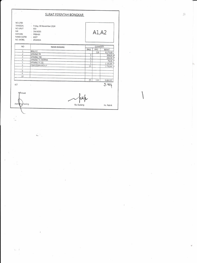 Alur Form Bahan Baku | PDF