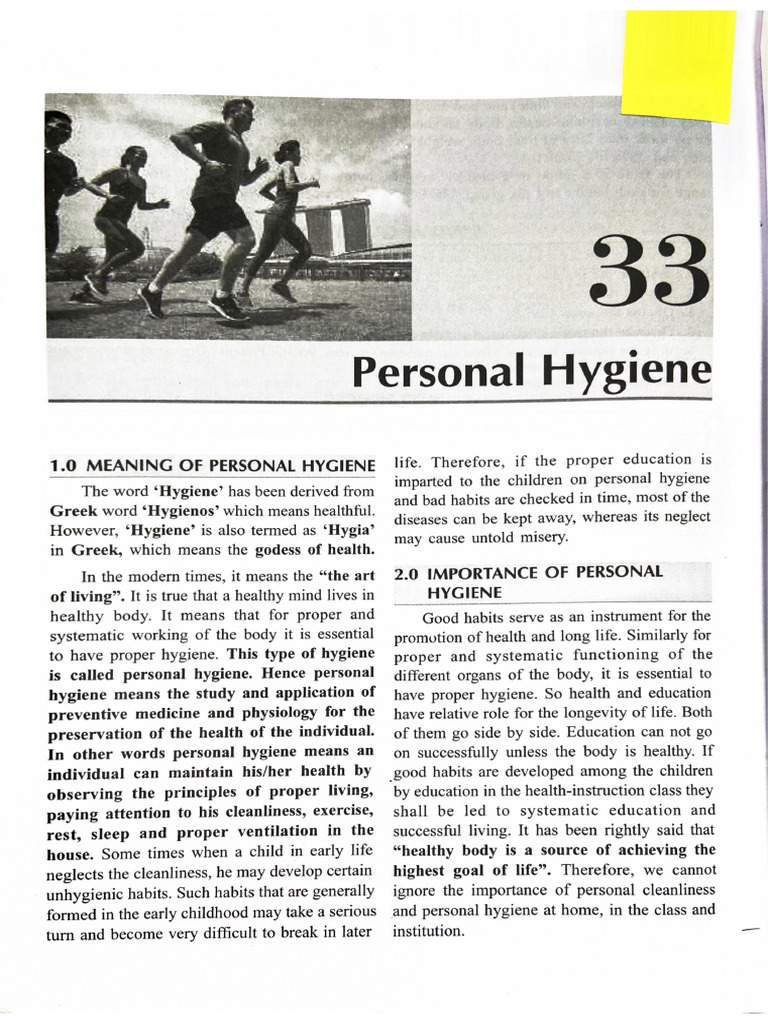 Personal Hygiene | PDF
