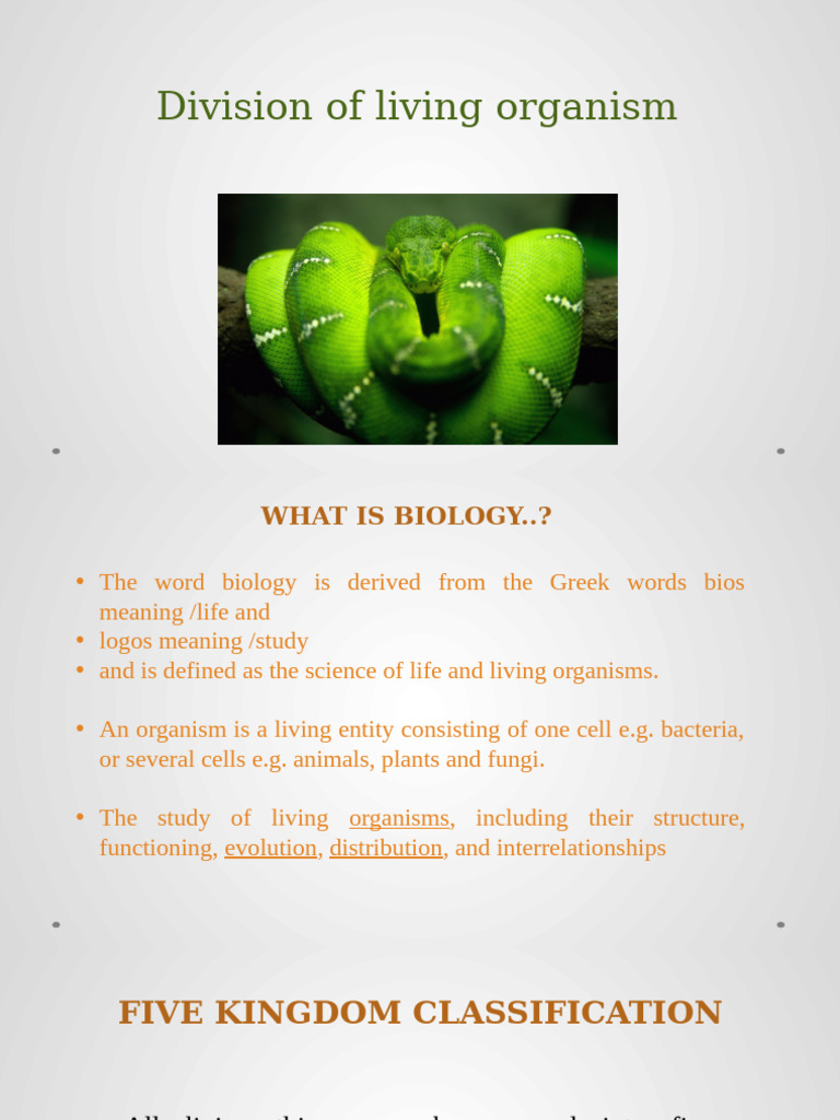 Five Kingdom Classification | PDF | Cell (Biology) | Eukaryotes