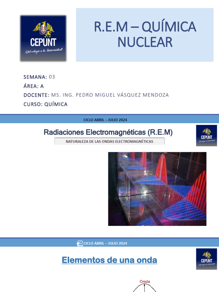 Sem 3 Química (Rem Química Nuclear) 2024 1 | PDF | Radiación ...