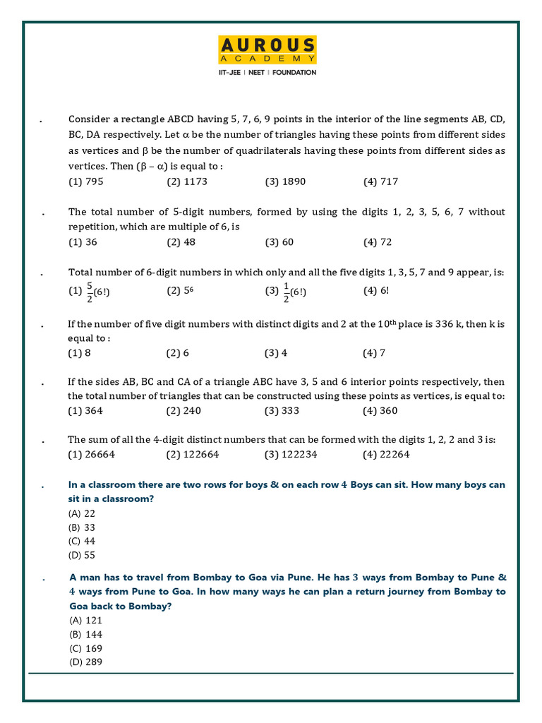 Math Problems for Competitive Exams | PDF