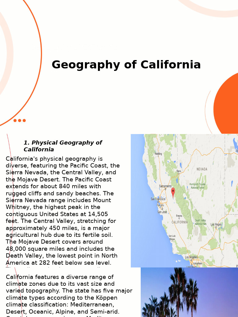 California's Diverse Geography | PDF | California | Central Valley ...