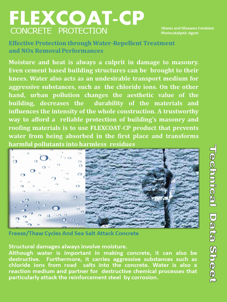 FLEXCOAT CP (Concrete Protection) | PDF | Concrete | Nitrogen Dioxide