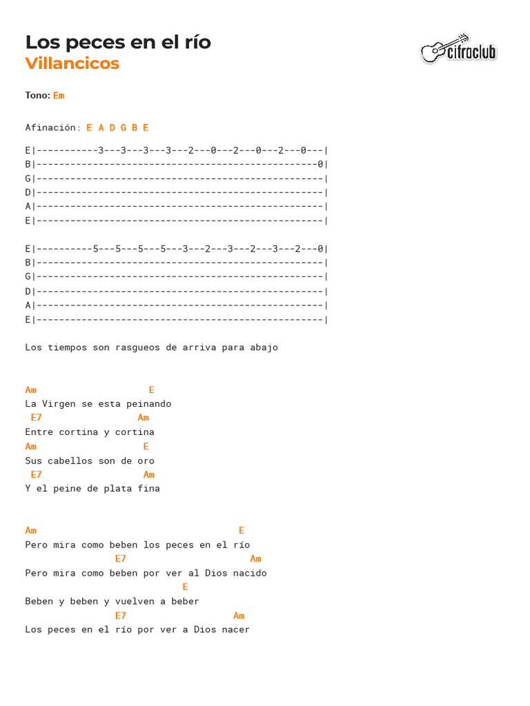 003 - Cifra Club - Villancicos - Los Peces en El Río | PDF