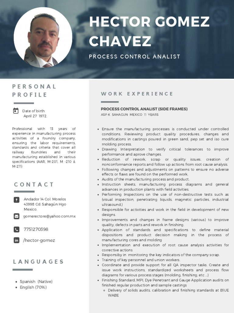 Cv Hector Gomez Check | PDF | Auto Mechanic | Secondary Sector Of The Economy