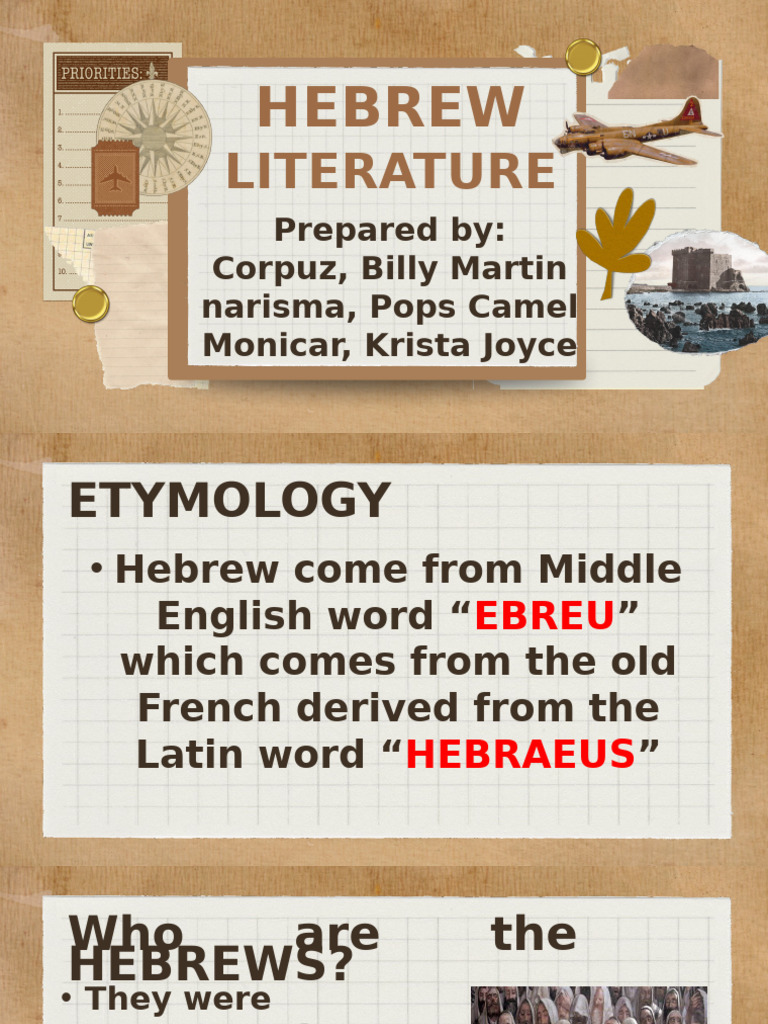 Overview of Hebrew Literature | PDF | Genesis Creation Narrative ...