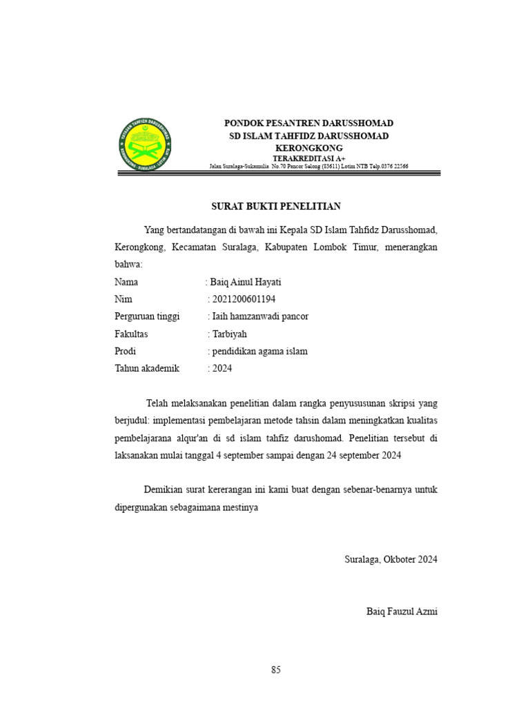 surat bukti penelitian | PDF surat bukti penelitian | PDF