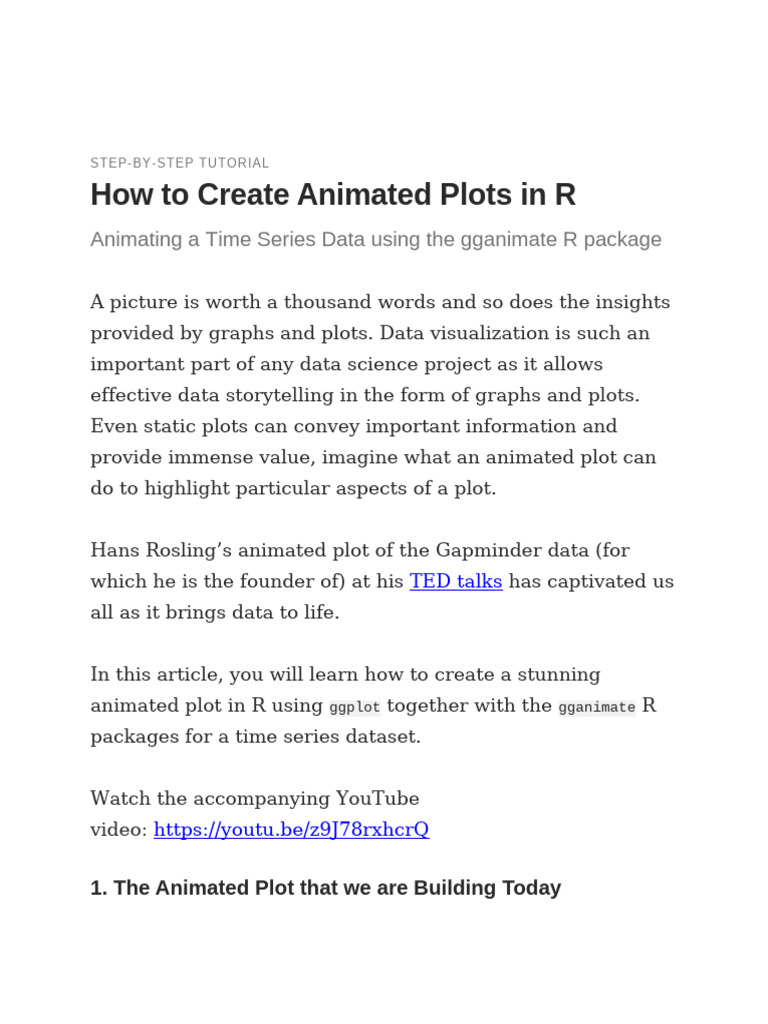 Animated Time Series Plots in R Tutorial | PDF | Parameter (Computer ...