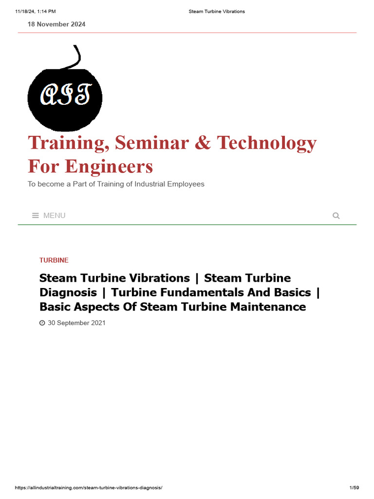 Steam Turbine Vibration Analysis Guide | PDF | Boiler | Mechanical ...