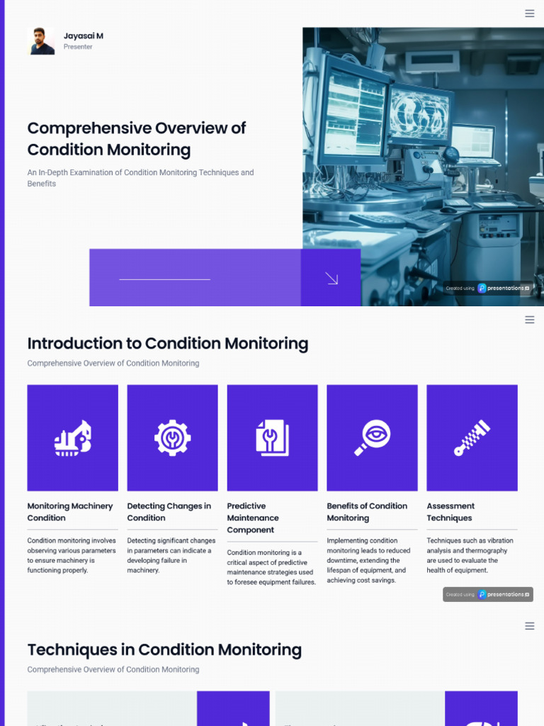 Overview of Condition Monitoring | PDF