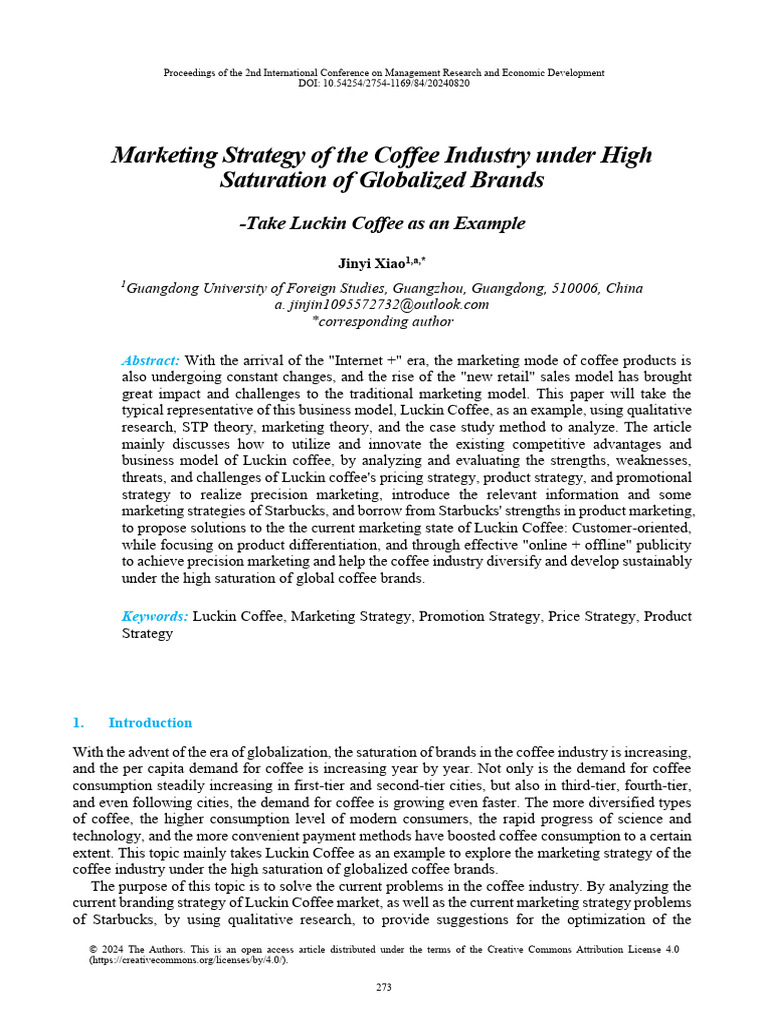 Luckin Coffee's Marketing Strategy Analysis | PDF | Marketing | Brand
