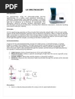 UV-Visible Spectros | PDF | Ultraviolet–Visible Spectroscopy | Spectrophotometry