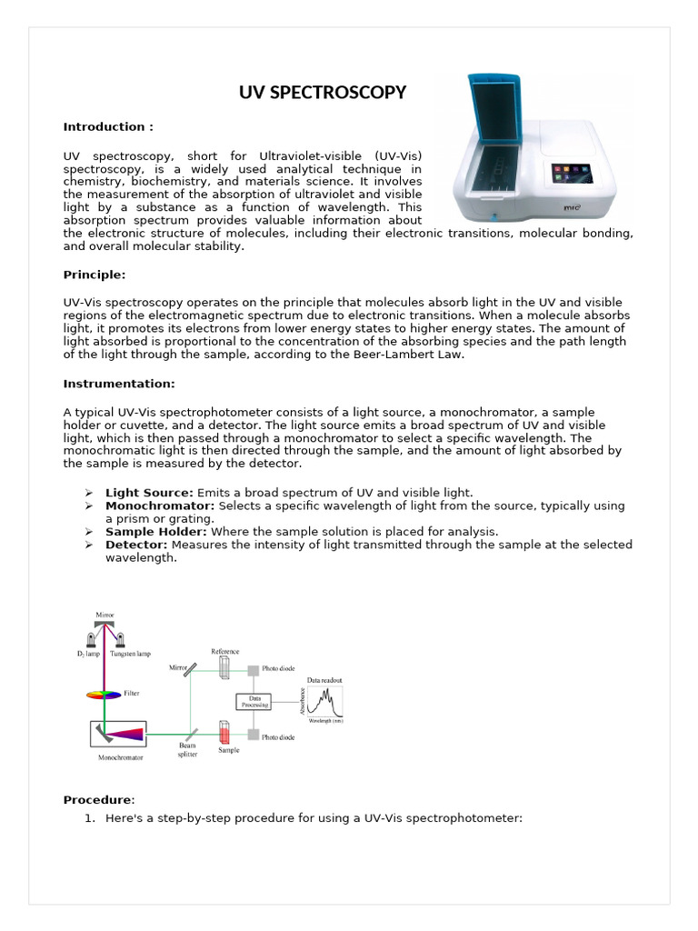 sourav[1] | PDF | Ultraviolet–Visible Spectroscopy | Spectrophotometry