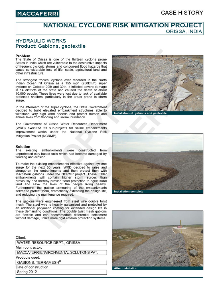 CH-INT-HW038-IN Gabion National Cyclone Risk Mitigation Orissa Rev01 ...