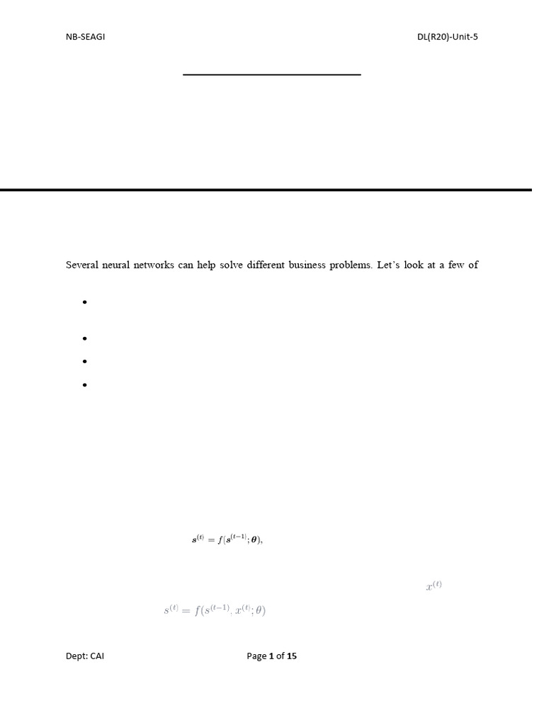 Unit 5 Deep Learning 1 Pdf Artificial Neural Network Deep Learning