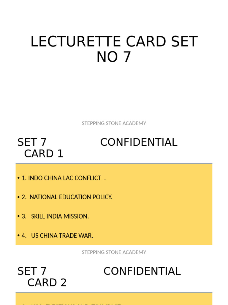 Lecturette Card 7 | PDF