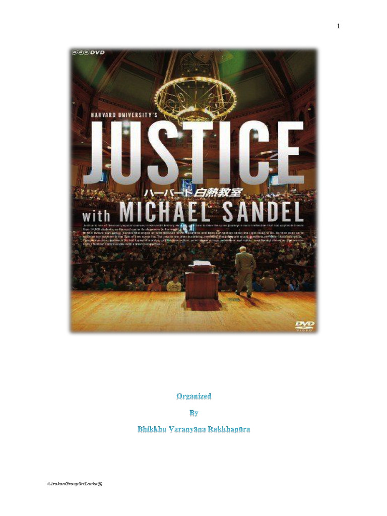 Justice With Michael Sandel Autosaved(1) | PDF | Utilitarianism | Reason